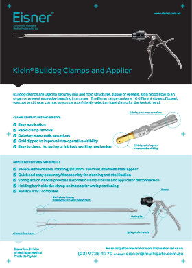 Eisner - Bulldog Clamps - Klein - Medical products